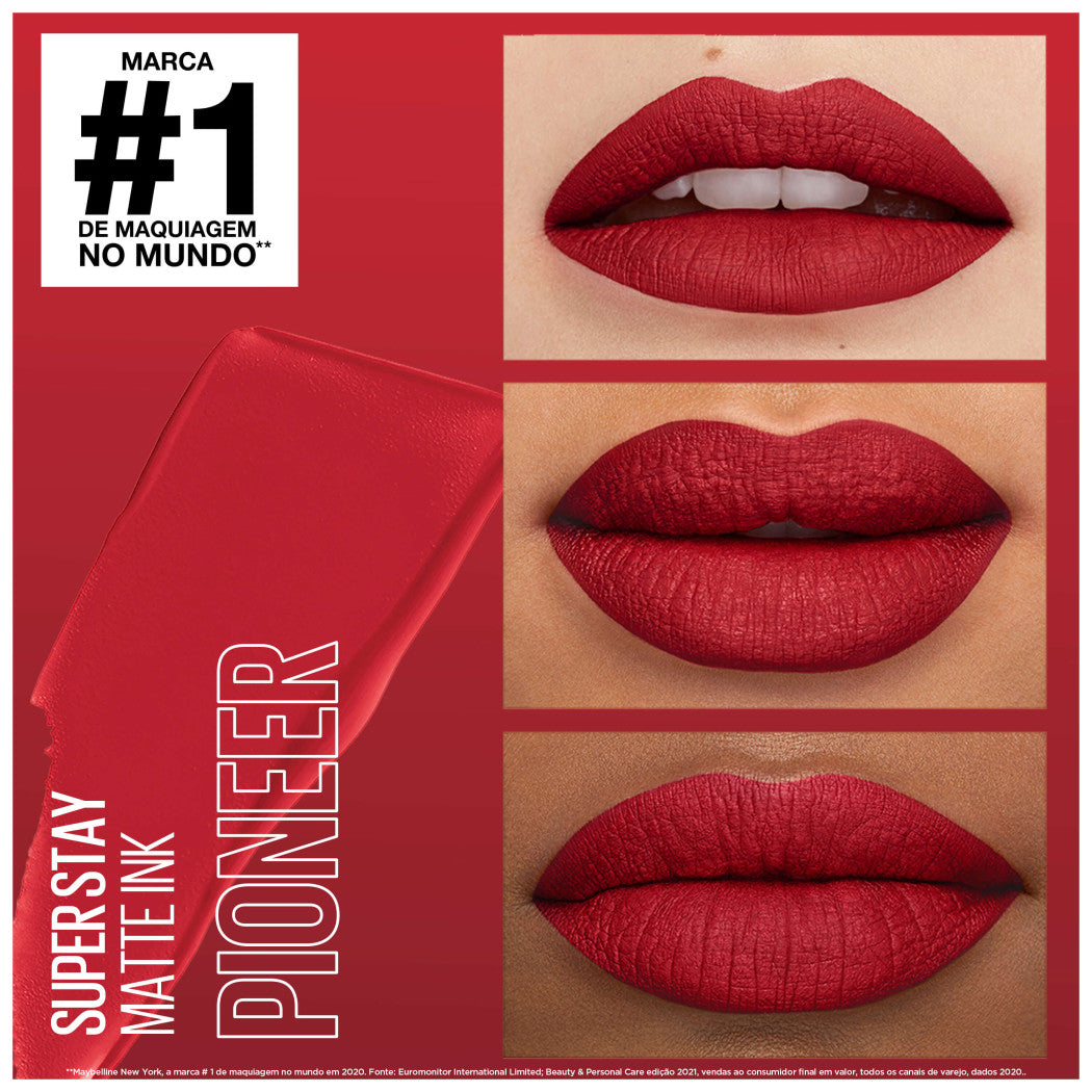 Labial Maybelline Superstay Matte Ink 20 Pioneer — Perfumería La Mundial