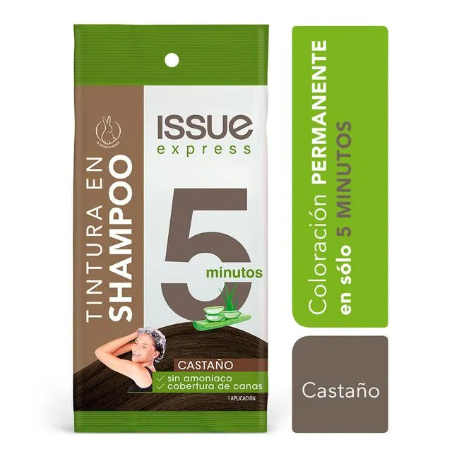 SHAMPOO ISSUE COLOR EXPRESS 5 MIN CASTAÑO OSCURO — Perfumería La Mundial