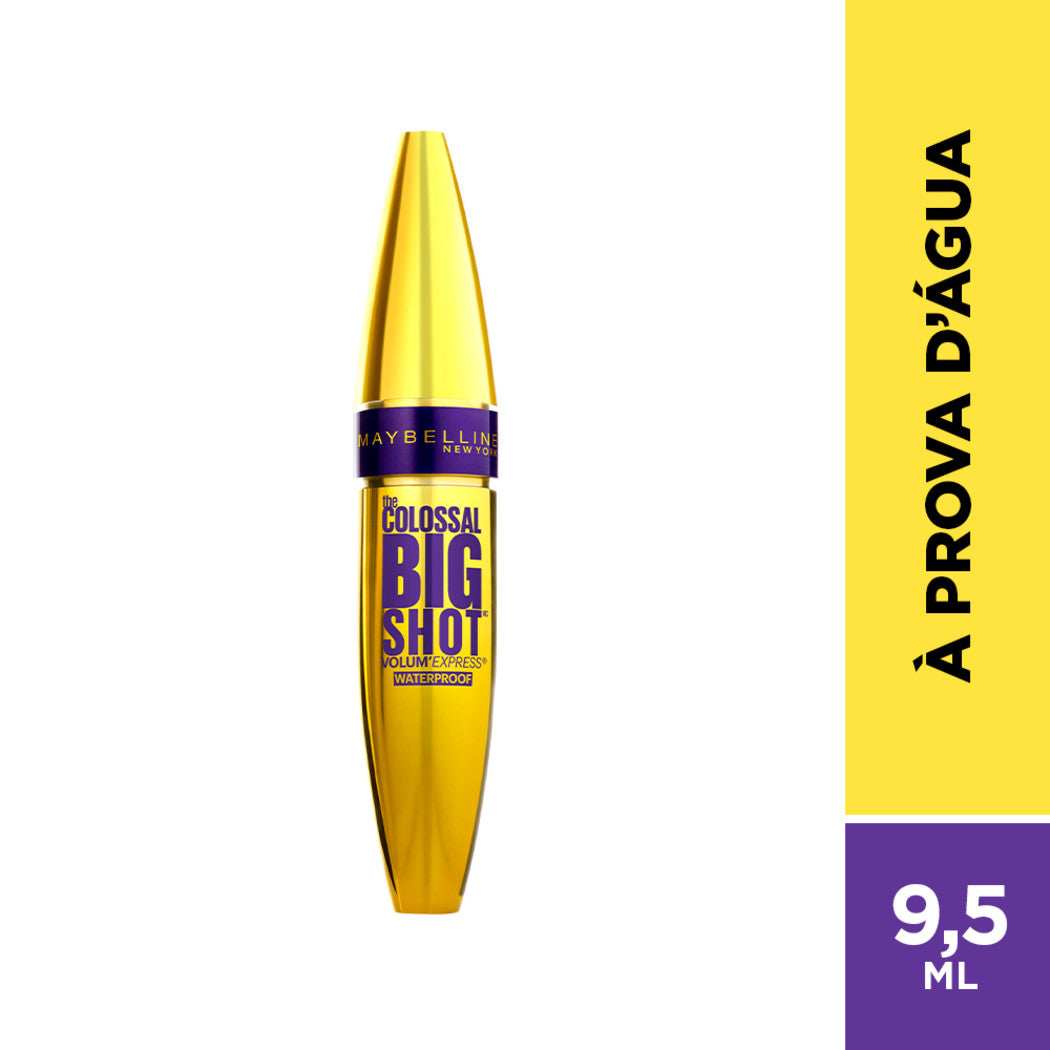 Máscara De Pestañas Maybelline Colossal Big Shot A Prueba De Agua Negr ...