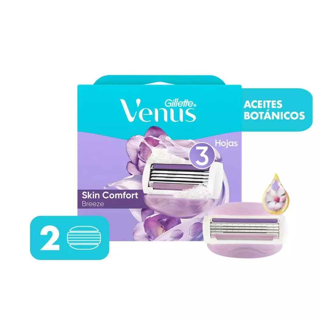 Repuestos Venus Skin Comfort Breeze 2 cartucho de 3 navajas ...