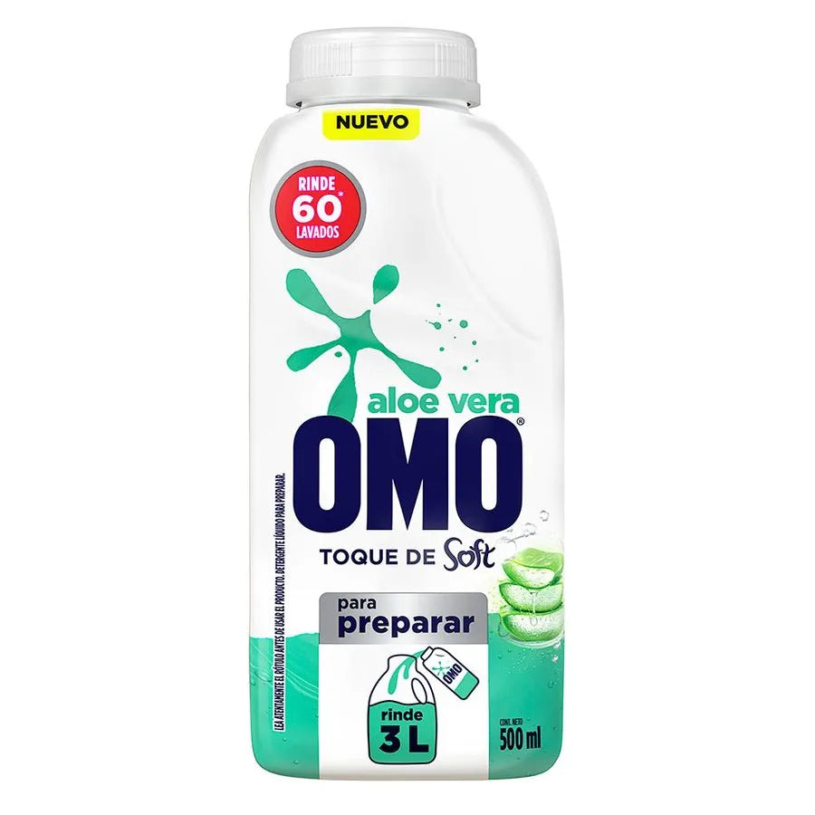 Detergente líquido Omo Aloe para diluir 500ml — Perfumería La Mundial