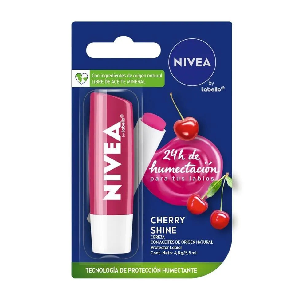Bálsamo Labial Nivea Cherry Shine — Perfumería La Mundial
