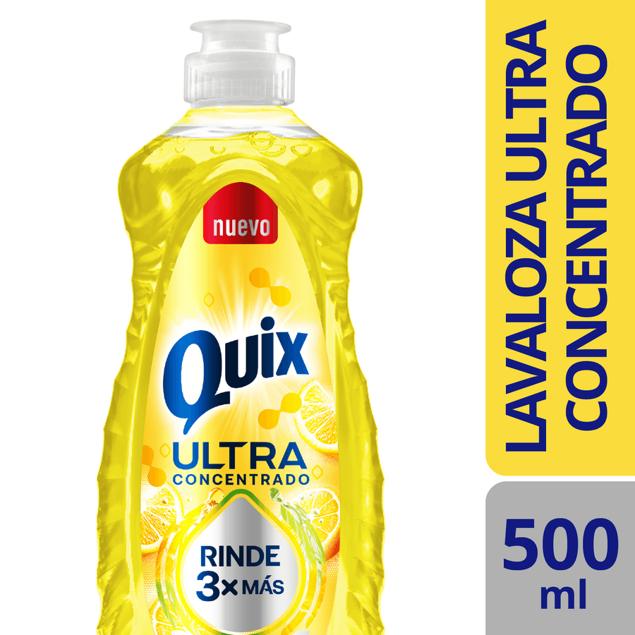 Lavalozas Quix Ultra Concentrado Amarillo 500ml — Perfumería La Mundial