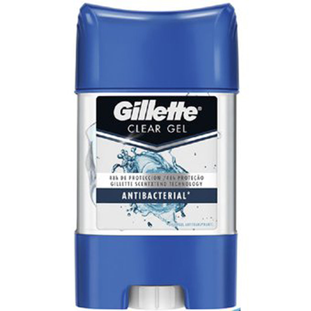 Desodorante barra Clear Gel Gillette Antibacterial 82gr — Perfumería La ...